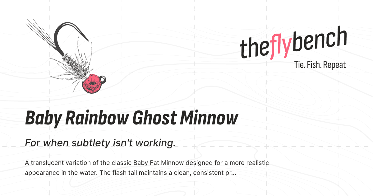 Baby Rainbow Ghost Minnow Fly Pattern