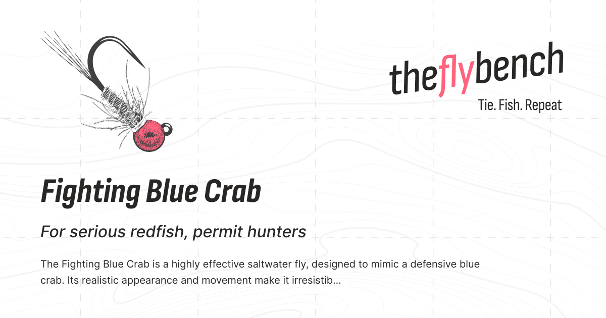 Fighting Blue Crab Fly Pattern
