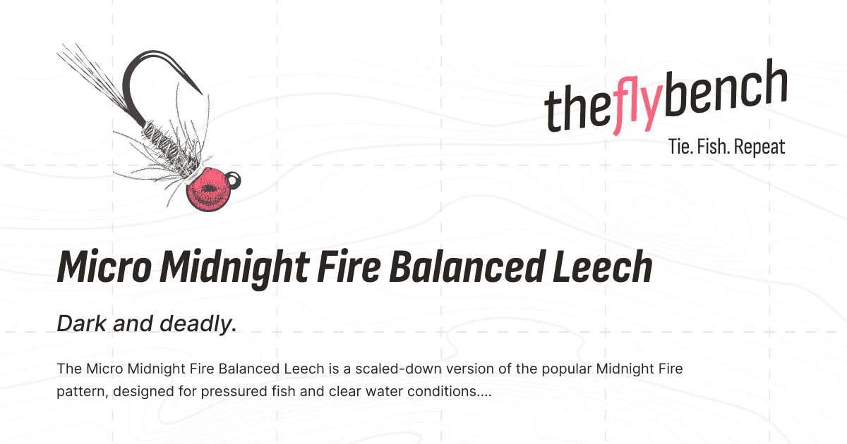 Micro Midnight Fire Balanced Leech Fly Pattern