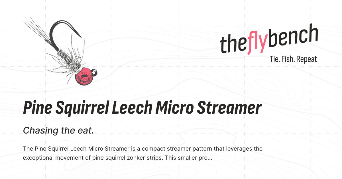 Pine Squirrel Leech Micro Streamer Fly Pattern