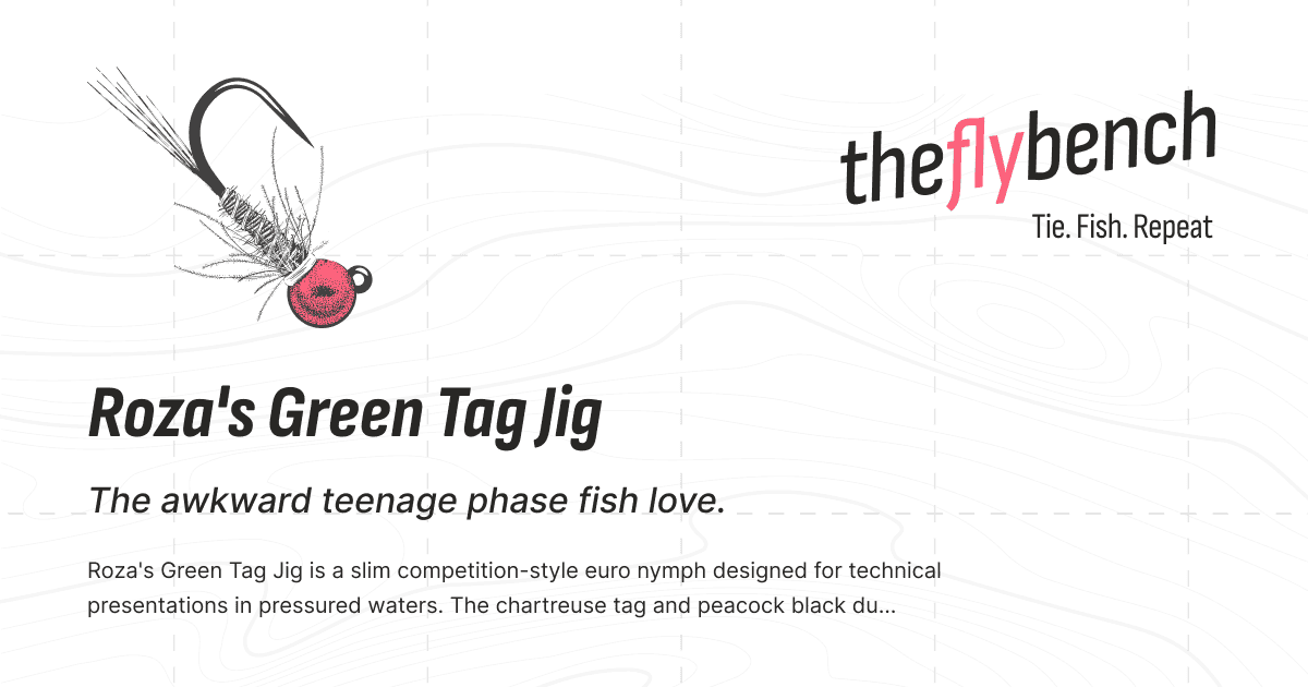 Roza's Green Tag Jig Fly Pattern